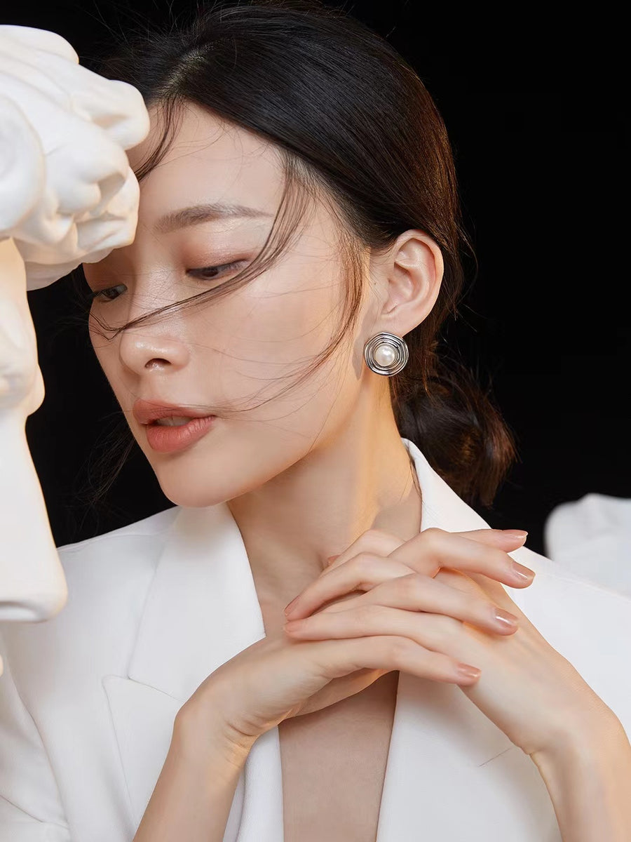 Disc Natural Pearl Earrings E0606 – simsmore